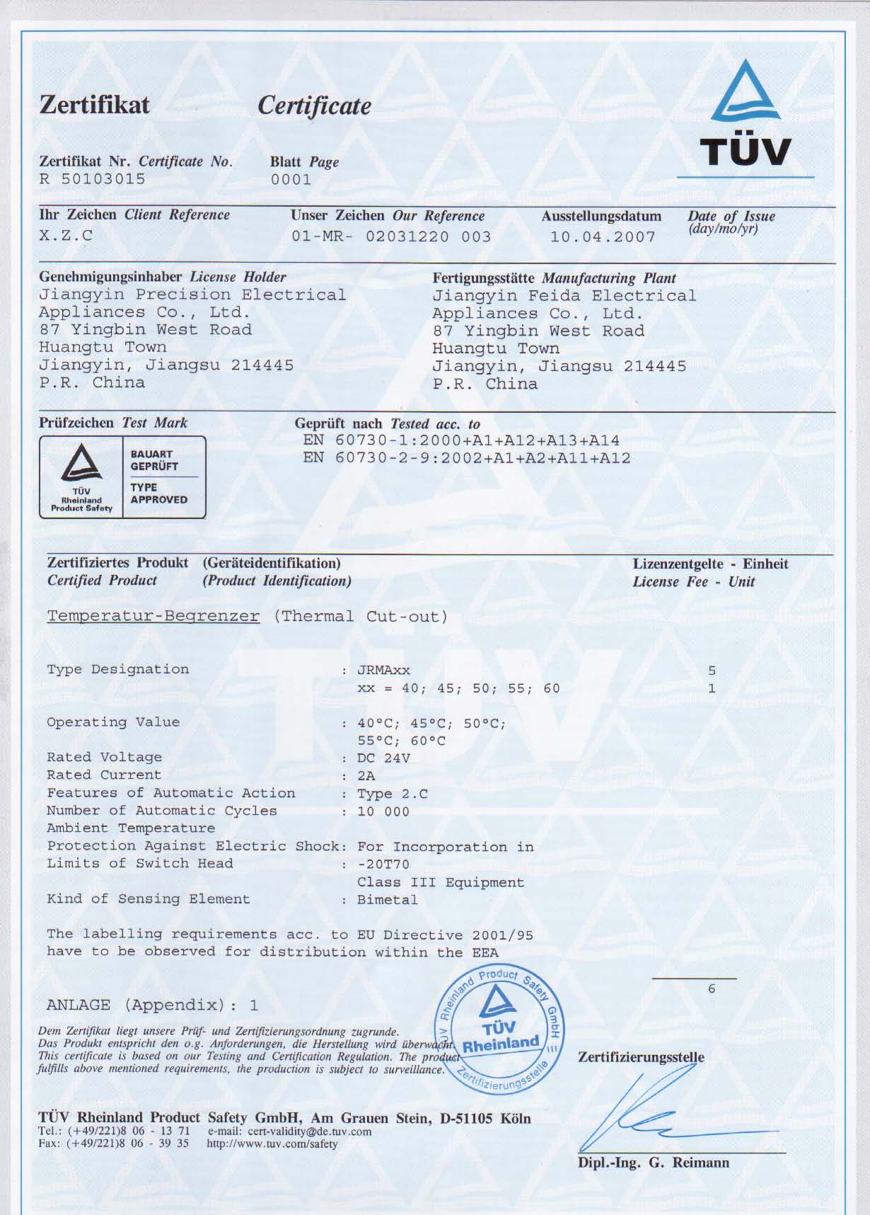 Thermal Protectors, Suitable for Household Appliances, Long Lifespan ...