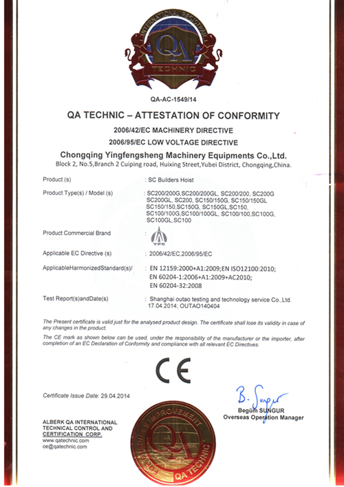 Buy Wholesale China Supply Construction Hoist Parts With Ce And Iso ...