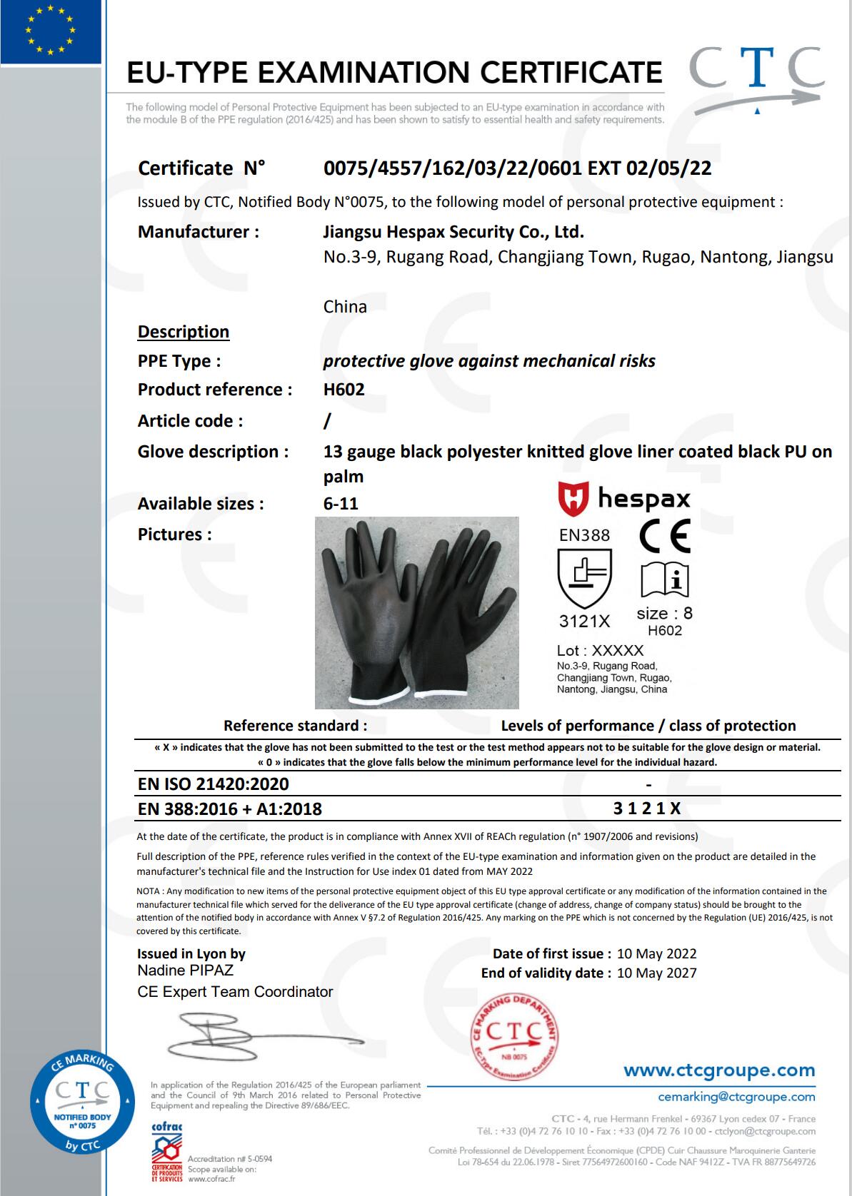 Buy Wholesale China Hespax Industrial Double Dipped Nitrile Sandy Finish Palm Coated Safety Work ...