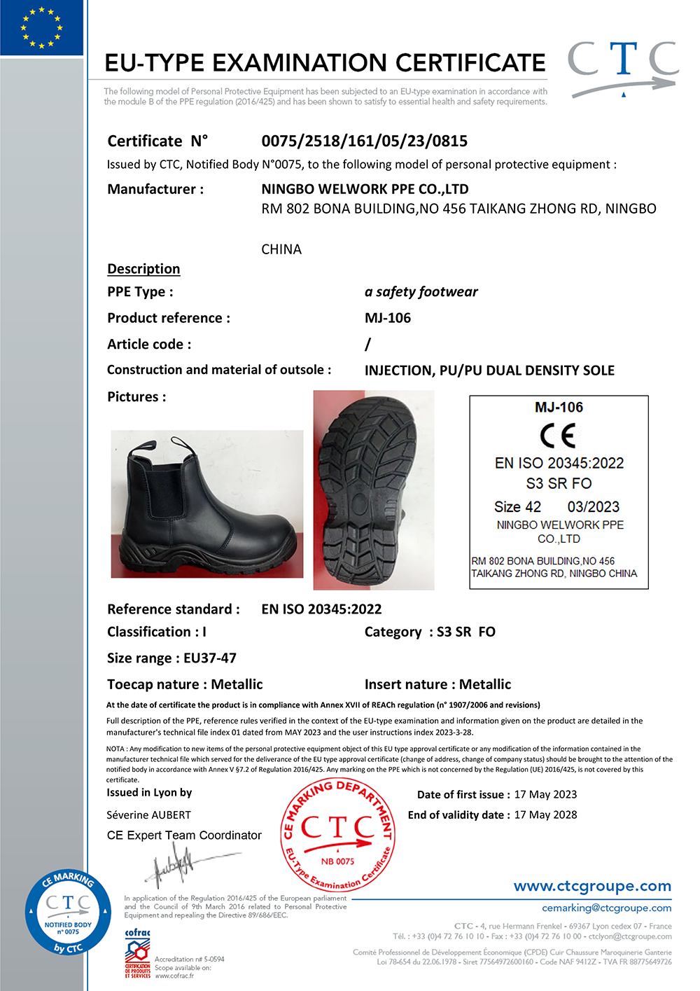 Buy China Wholesale Mj-8 Safety Shoes Buffalo Leather Working Shoes Ce ...