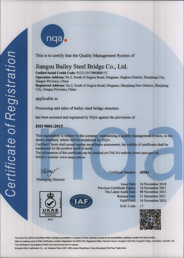 Buy Wholesale China Wholesale Bailey Bridge Load Capacity Table High ...