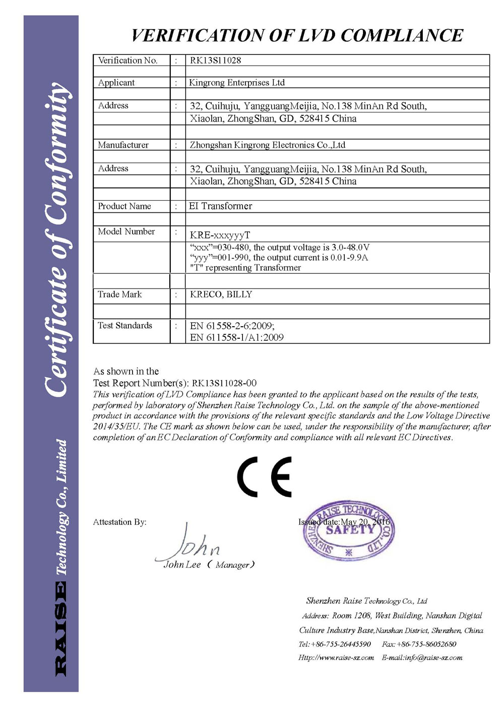 Buy Wholesale China Power Transformer 12/24vac, Dual Output With Class ...