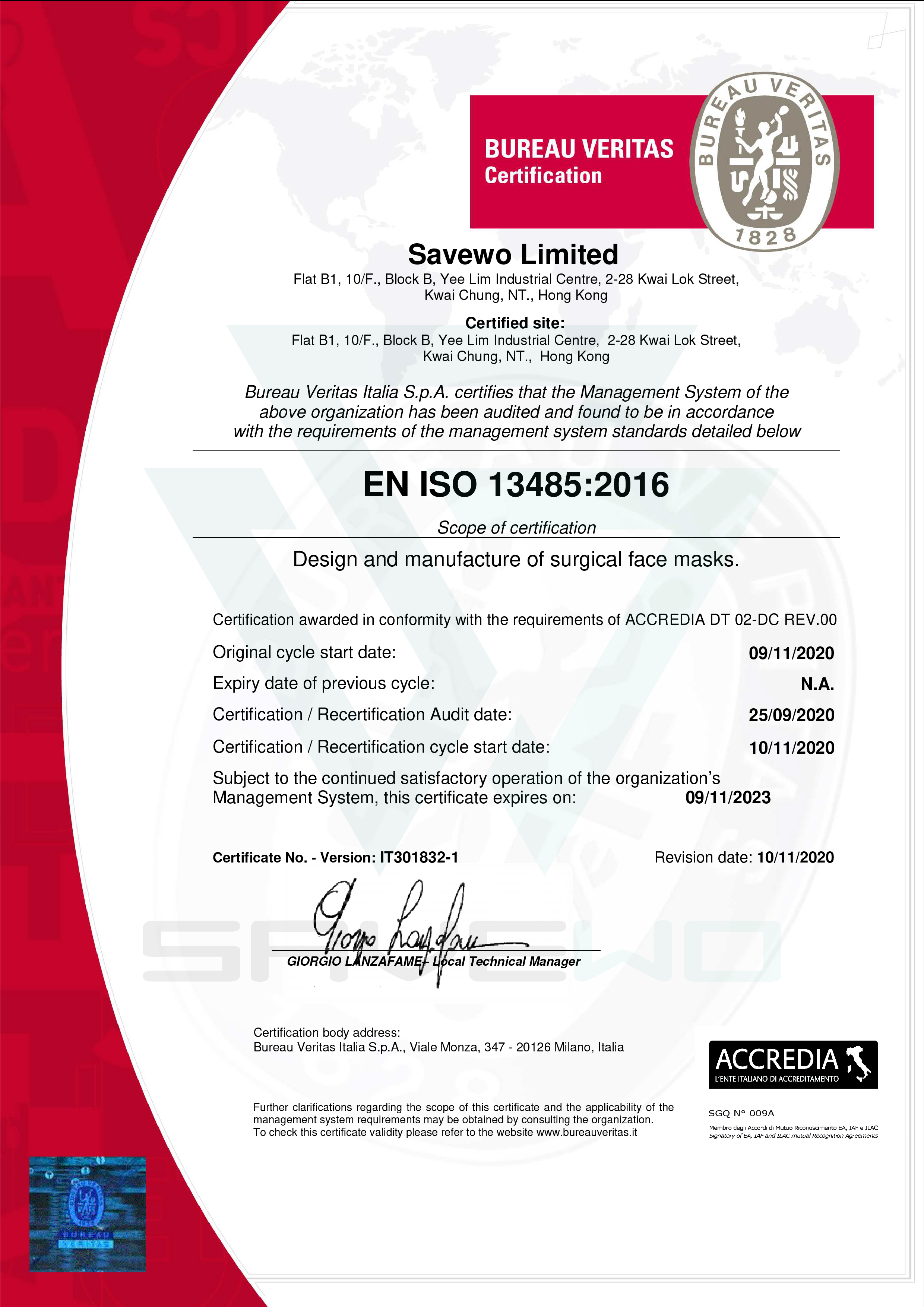 Savewo Kuro Disposable Mask, Qualified with EN149 FFP2,ASTM level3 ...