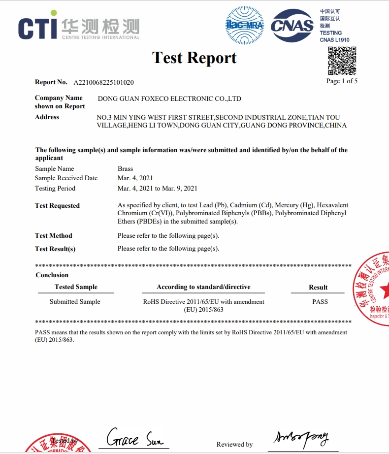 Company Overview of China Fakra Manufacturer - Dongguan Foxeco ...