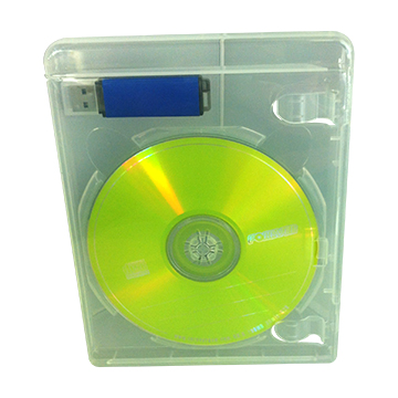 Clear case holds disc, USB flash drive | Global Sources