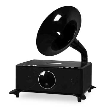 Hi-fi speaker resembles gramophone | Global Sources