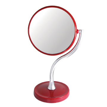 Mirror has magnifying side, stand | Global Sources