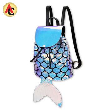 Fish-shaped school backpack with holographic scales | Global Sources