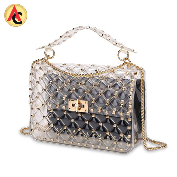 Quilted transparent PVC handbag | Global Sources