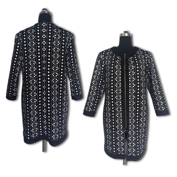 Women’s cardigan has laser-cut design | Global Sources
