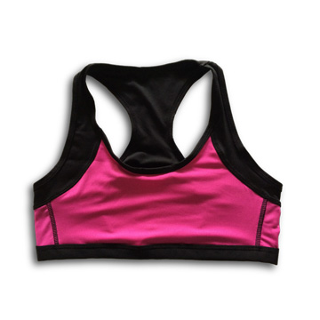 Sports bra has contrast-color straps | Global Sources