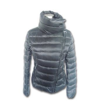 Women's down jacket with slanted zipper | Global Sources
