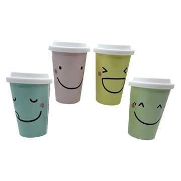 Promotional ceramic mug features decal printing | Global Sources