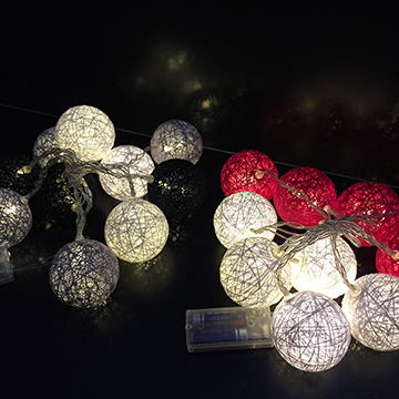 Cotton ball party light uses LED | Global Sources