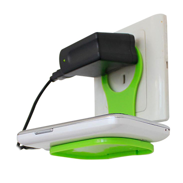 Hanging phone rest allows charging from short cord | Global Sources