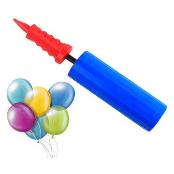 Grooved grip on hand balloon pump stops balloons from flying off ...