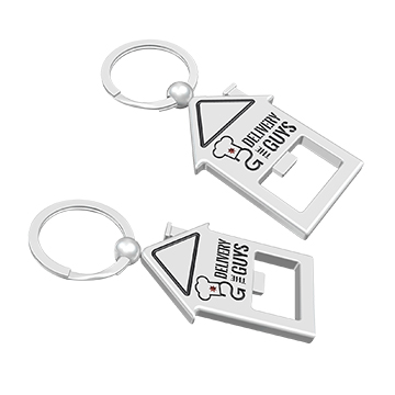 House-shaped zinc bottle opener keychain | Global Sources