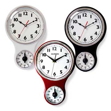 Gourd-shaped clock with kitchen timer | Global Sources