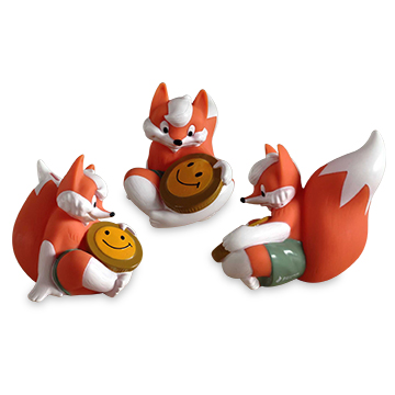 Phthalate-free fox money box | Global Sources