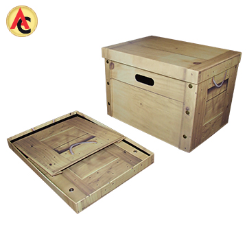 Foldable gift box forms a wooden crate | Global Sources
