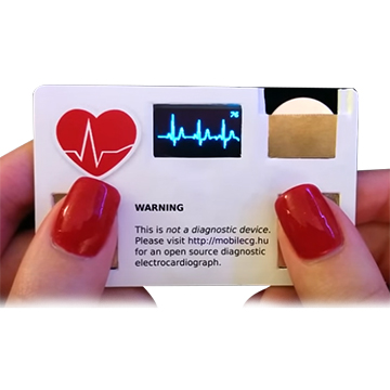 Business card displays heart, pulse rate | Global Sources
