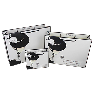 Black-and-white Victorian-print paper bag | Global Sources