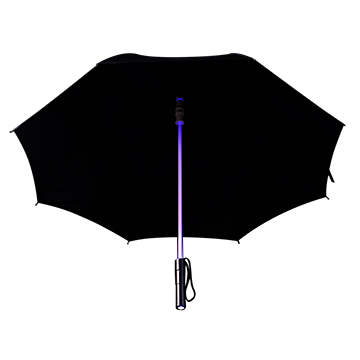 Umbrella has LED flashlight handle, shaft | Global Sources