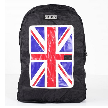 Folding Union Jack-print premium backpack | Global Sources