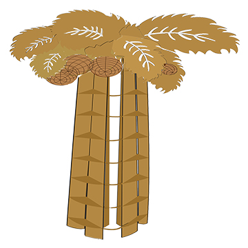 Coconut tree shelf made of paper | Global Sources