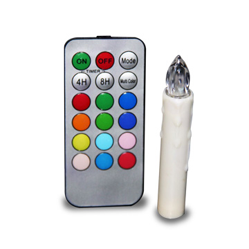 Remote-controlled color-changing rainbow LED candle | Global Sources