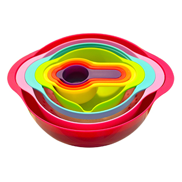 All-in-one mixing bowl set in bright hues | Global Sources