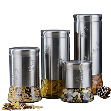 Food jar set has glass bottom | Global Sources