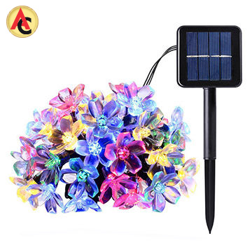 Colorful solar flower string light | Global Sources