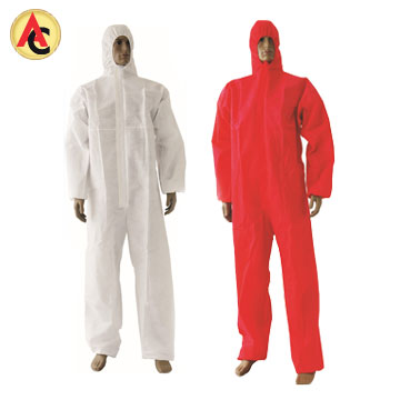 Type 5/6 disposable coverall uses SMS fabric | Global Sources