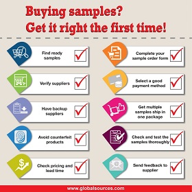 Source samples before committing to a bulk order