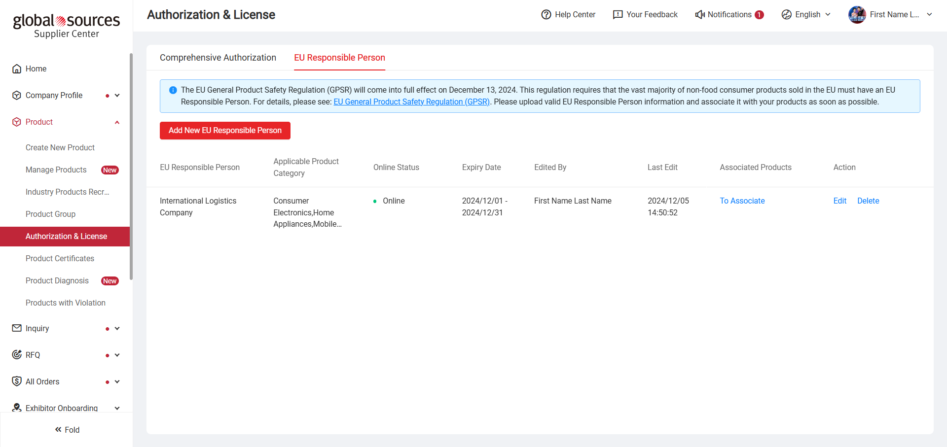 Supplier Help Center